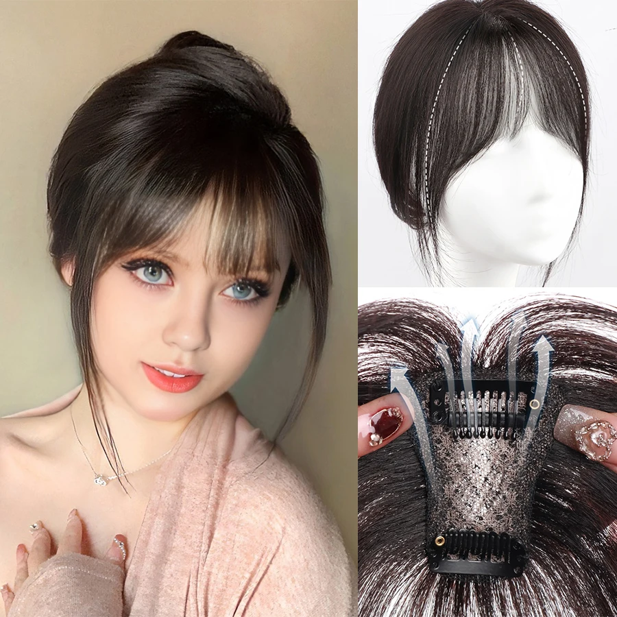 Anemone-flequillo-de-pelo-sint-tico-Natural-para-mujer-flequillo ...