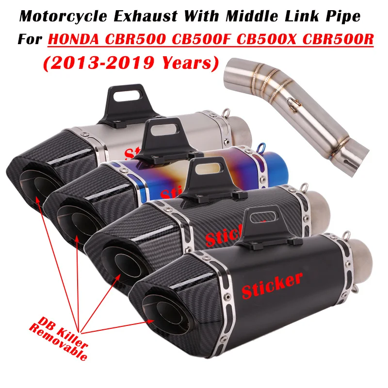 For HONDA CBR500 CB500F CBR500R CB500X 2013 - 2019 Motorcycle Exhaust ...
