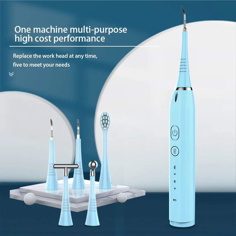 Adult Ultrasonic Electric Toothbrush, Tooth Cleaner with Lamp, White ...