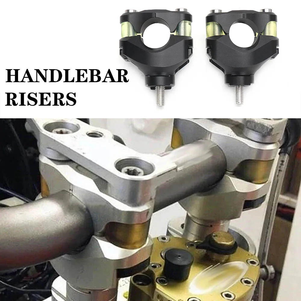 New-Handlebar-Riser-Clamp-Kit-28mm-Black-Silver-Motorcycle-For-1290 ...