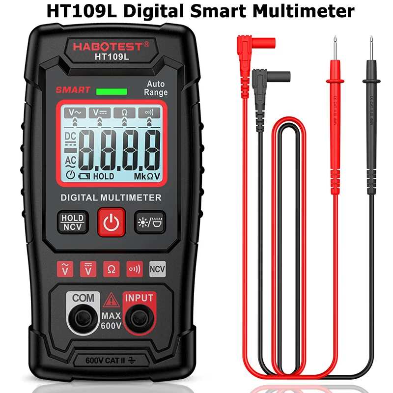 HT109L-Digital-Smart-Multimeter-4000-Counts-600V-DC-AC-Voltage-NCV ...