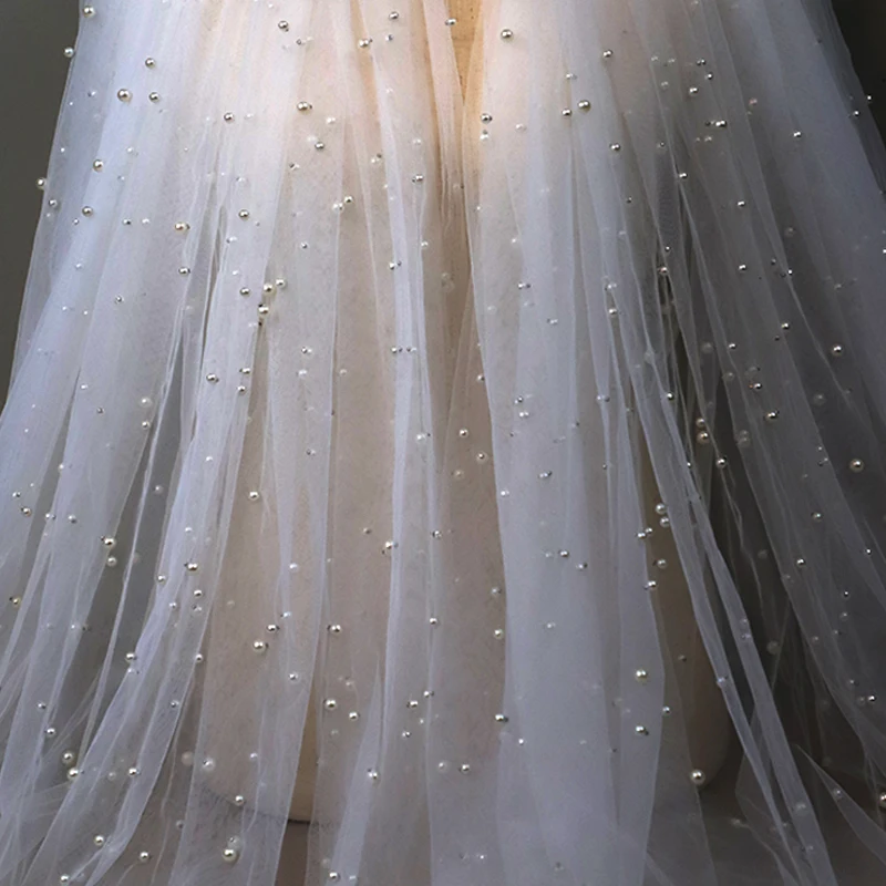 Pearl-Tulle-Fabric-By-The-Meter-for-Wedding-Dress-Skirts-Hanfu-Sewing ...