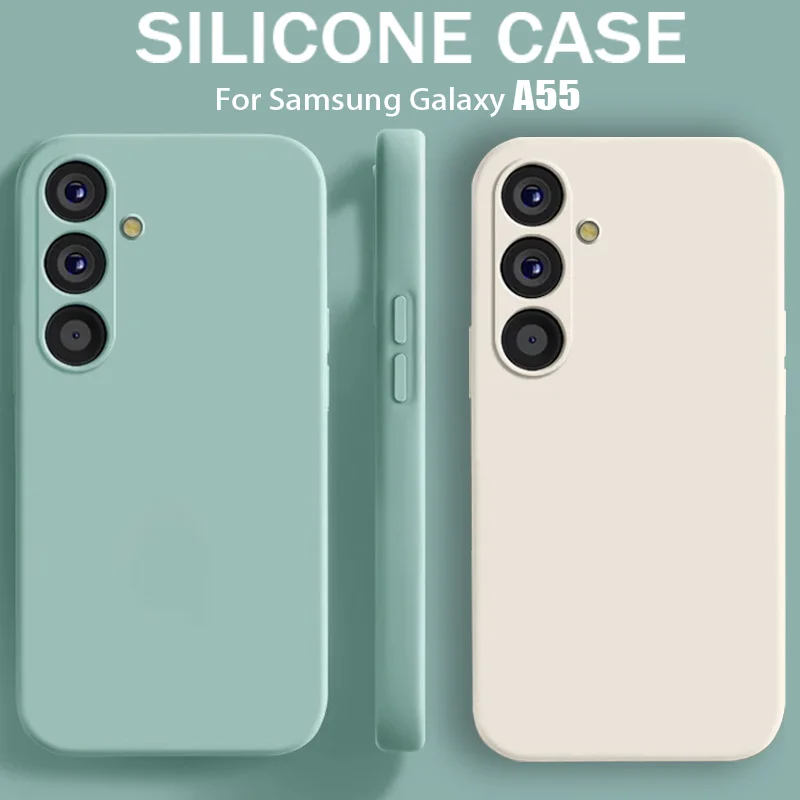 Soft Liquid Silicon Phone Case For Samsung Galaxy A55 A35 A15 A54 A34 ...