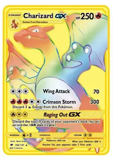 Rare Metal Collection Card Vmax Mega GX Gold English Pikachu Charizard ...