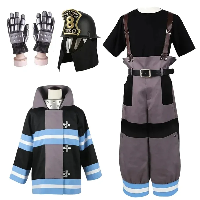 Anime-Fire-Force-Enen-no-shouboutai-cosplay-full-set-jacket-pants ...