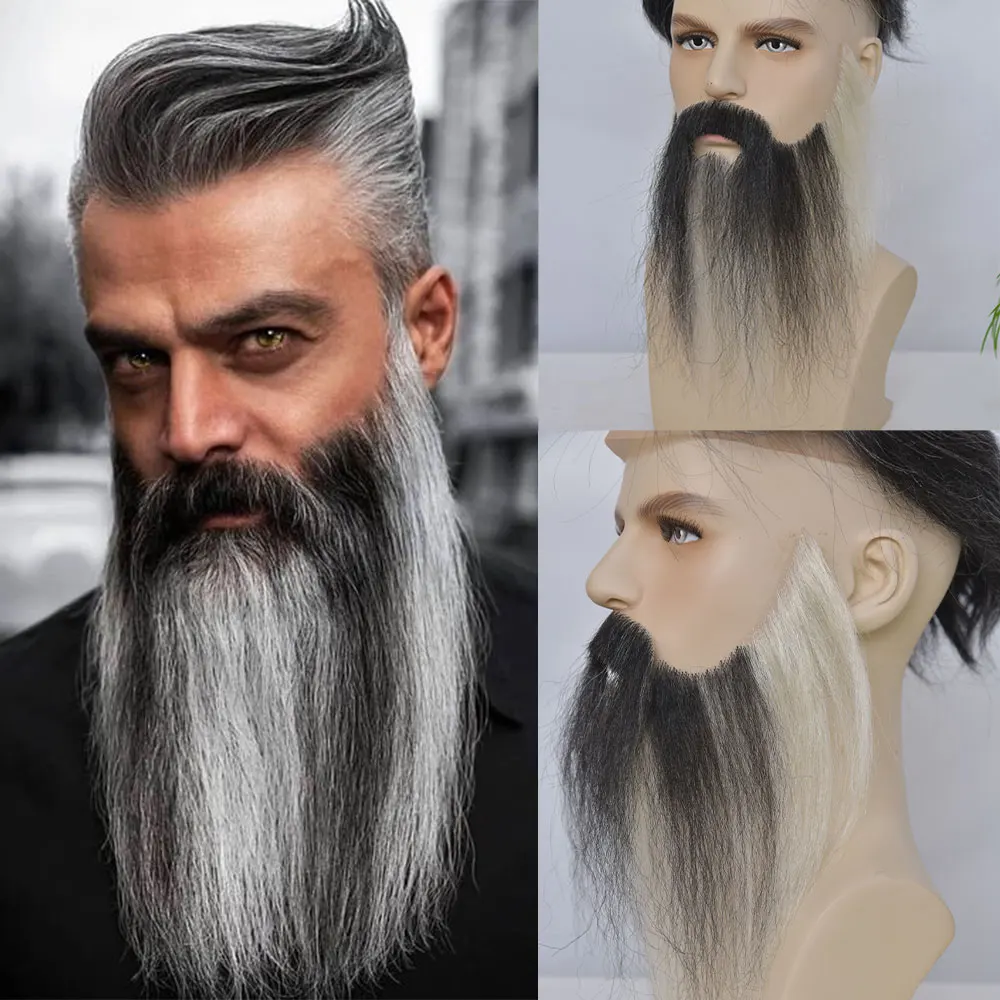 Fake-Beard-for-Men-Long-Human-Hair-Full-Hand-Tied-Goatee-False-Beards ...