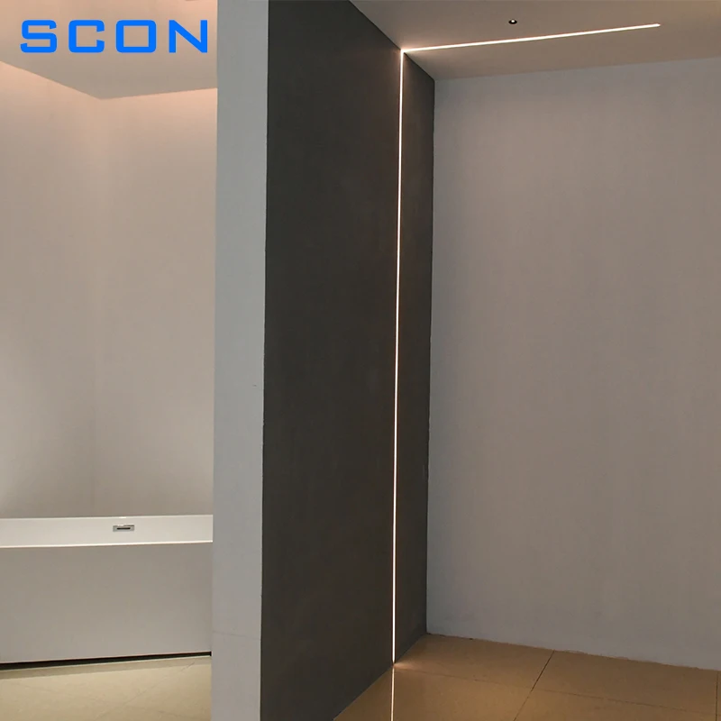 SCON 24V 4W/M 1M Long Hard aluminum profile Embedded flexible led light strip 2cm Ceiling Wall ...