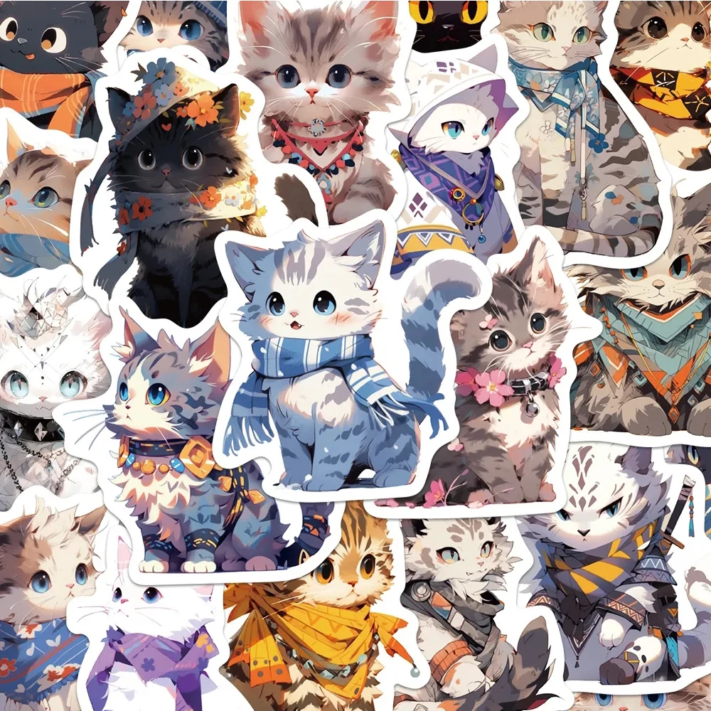 10-30-50pcs-Kawaii-Cat-Aesthetic-Stickers-Cartoon-Cute-Decals-Toy ...