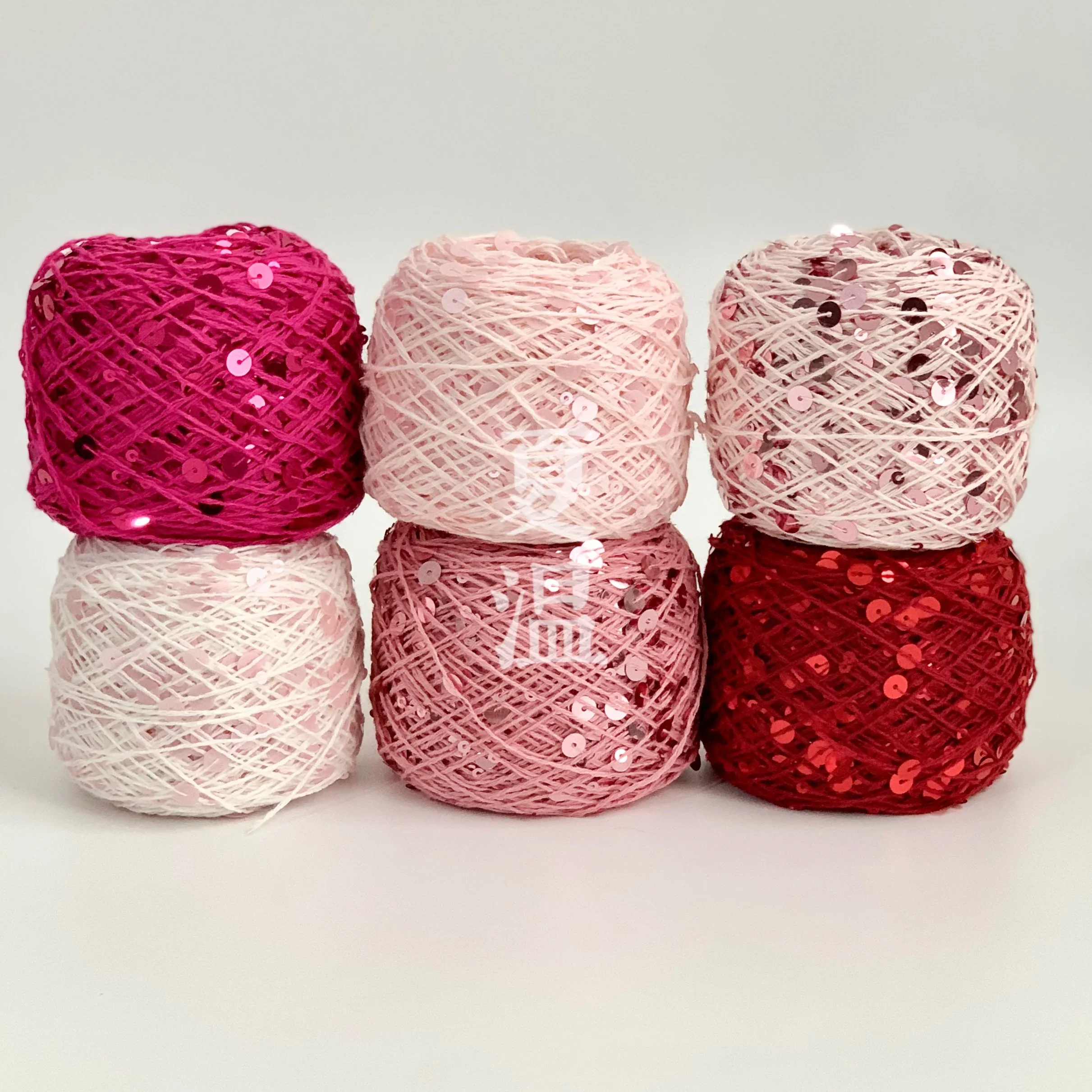 250g Sequin Cotton Yarn Peach Pink Hand-mixed Knitting Sweater Pink ...