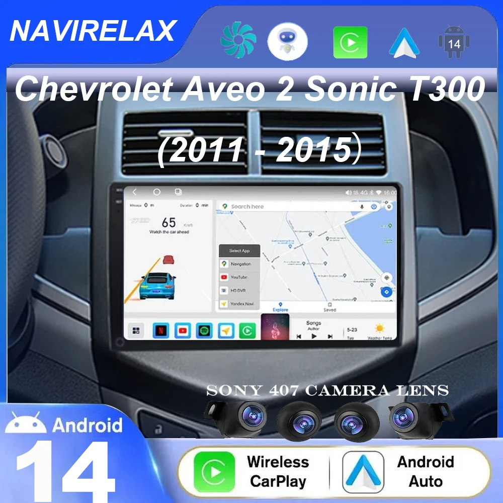 Android-14-For-Chevrolet-Aveo-2-Sonic-T300-2011-2015-Car-Radio ...