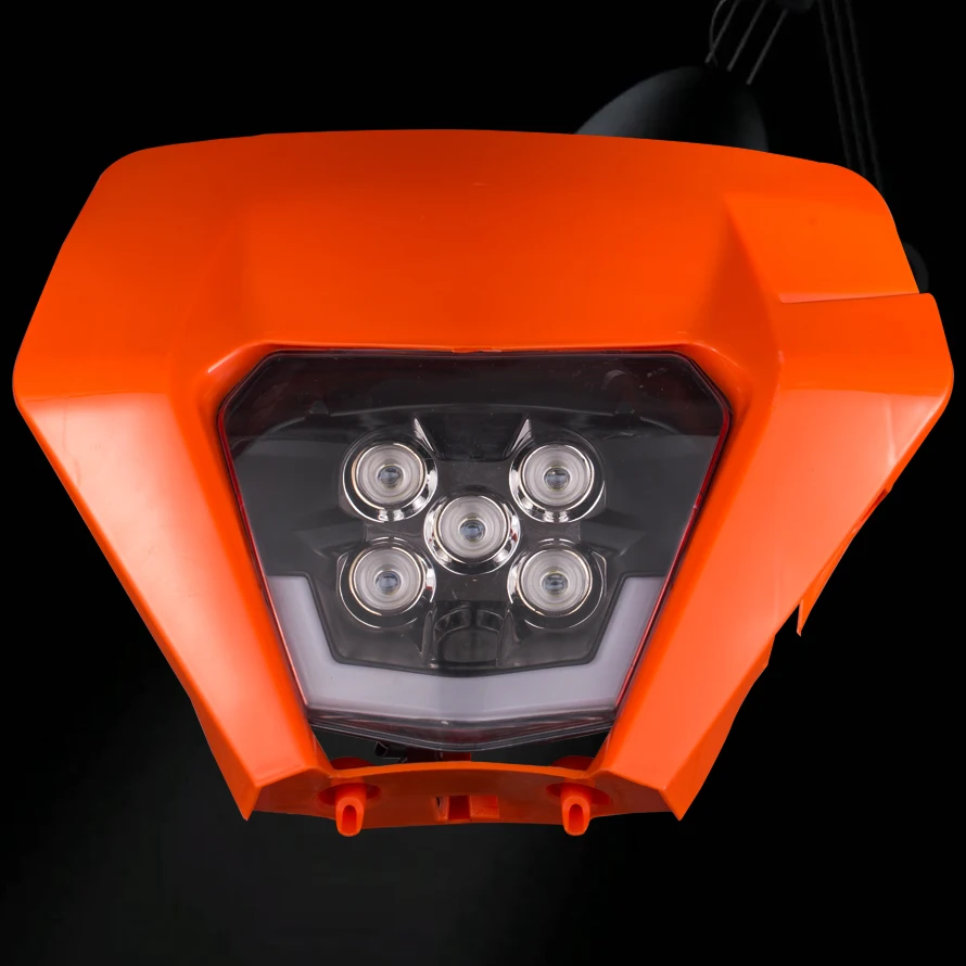 For KTM EXC Headlight Plate Motorcycle Led Headlights Supermoto Enduro ...
