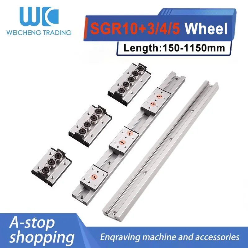 1/2PC Built-In Dual-Axis Core Roller Linear Guide SGR10+SGB10-3/4/5 ...