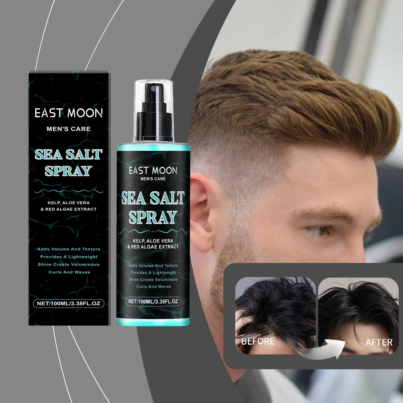 Sea Salt Hair Styling Spray Improving Thickening Strong Holding Non ...