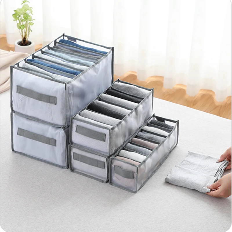 Wardrobe Organizer Jeans Storage Boxes Closet Organizer Foldable ...