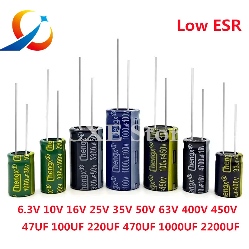 2-50pcs-Aluminum-Electrolytic-Capacitor-6-3V-10V-16V-25V-63V-100V-400V ...