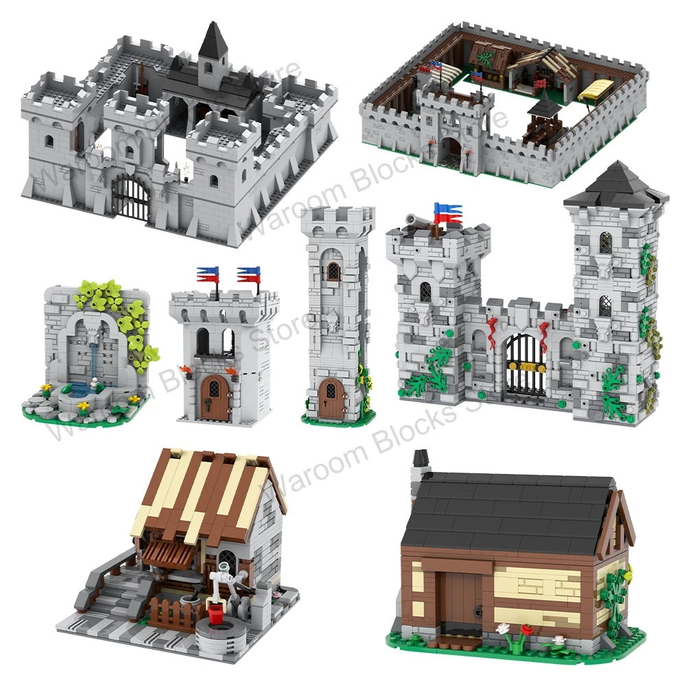 MOC-Medieval-Castle-Bricks-Construction-Assembled-House-Gate-War ...