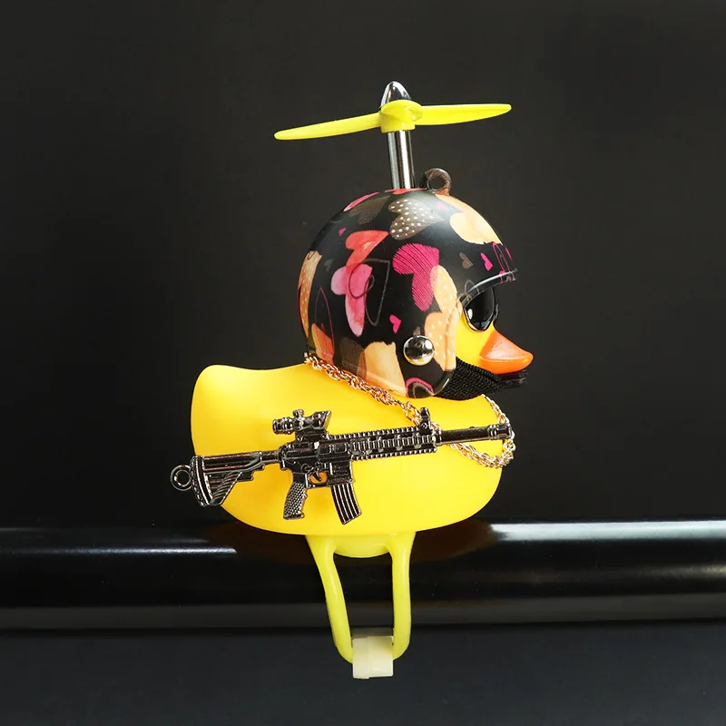 Cool Bicycle Yellow Helmet Propeller Duck Car Dashboard Decorations ...
