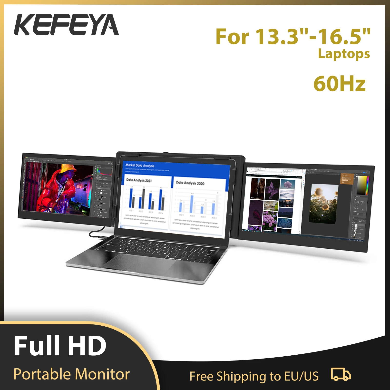 KEFEYA-Portable-Laptop-Dual-Screen-Extender-Multiple-Monitors-for ...