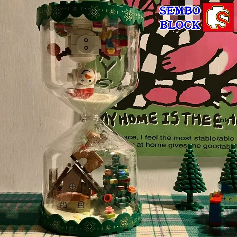 SEMBO-Christmas-Gift-Hourglass-Building-Blocks-Luminous-Model-Kids ...