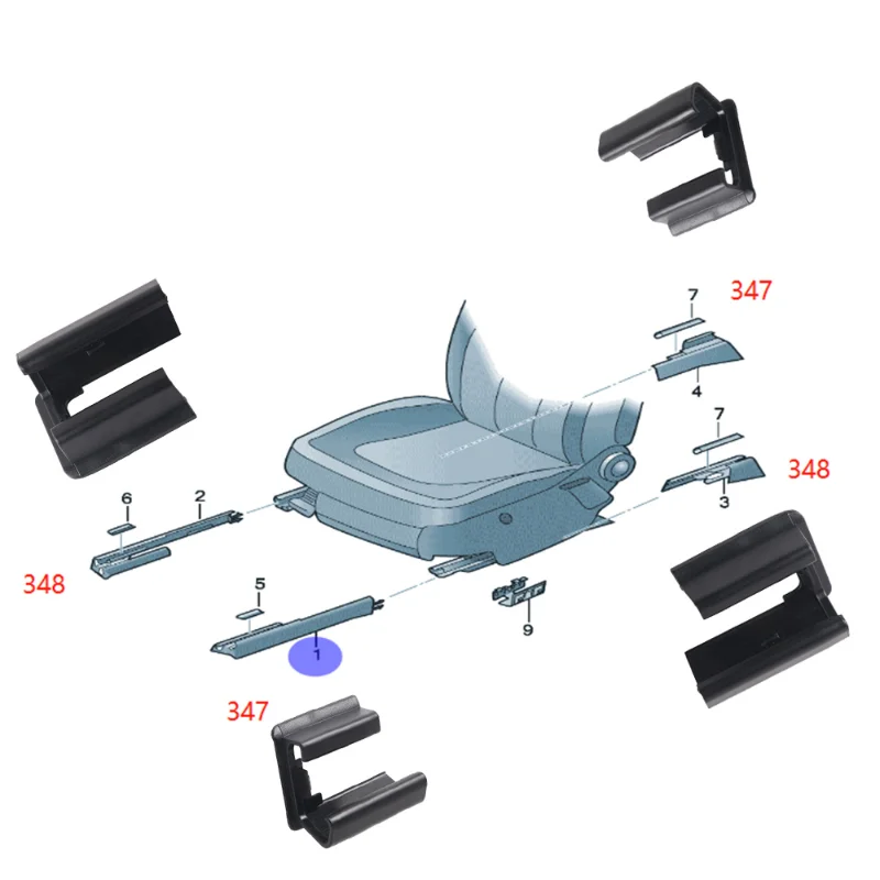 Направляющая для переднего сиденья направляющая Торцевая Накладка ...