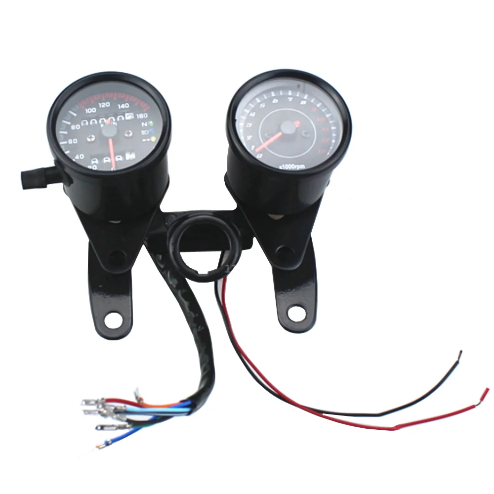 Motorcycle Accessories Speedmeter LED Odometer Tachometer w/Bracket For ...