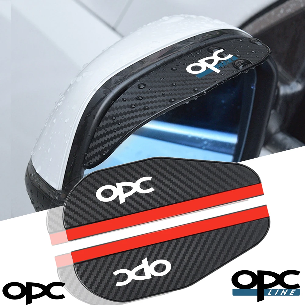 2pc-OPC-OPCLINE-car-Rear-view-Mirror-sticker-rain-eyebrow-weatherstrip ...