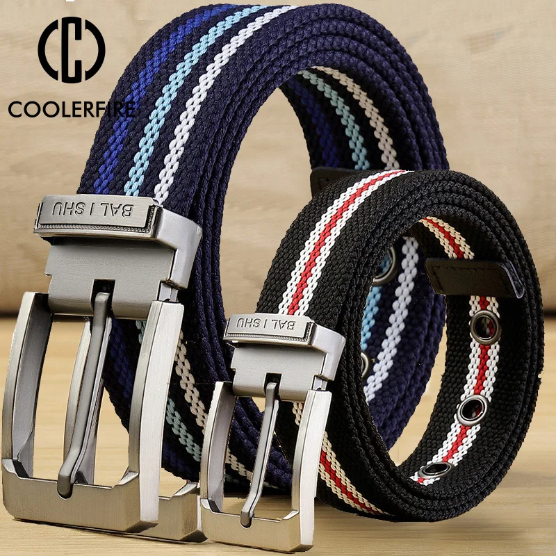 Cinto-de-tecido-de-lona-masculino-para-cintos-perfurados-cal-as-casuais ...