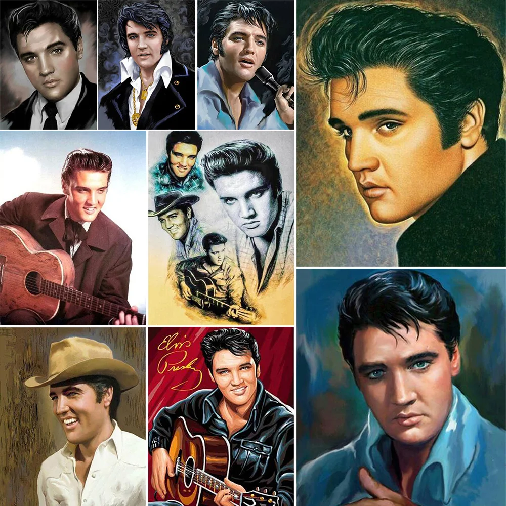 3D-Volledige-Diamond-Schilderen-Elvis-Stickers-Posters-Presley-Diy ...