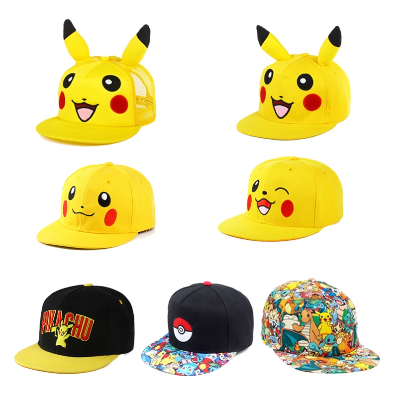 Pokemon-Anime-Cartoon-Series-Children-Hat-Flat-brimmed-hat-Sun-Hat ...