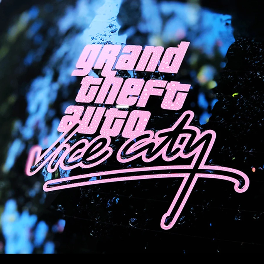 Logo GTA Vice City: The Ultimate Car Sticker for Retro Gaming Enthusiasts