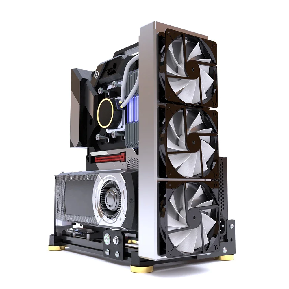 Open-PC-Gamer-Cabinets-DIY-ITX-MATX-ATX-Case-Frame-Rack-Water-Cooling ...