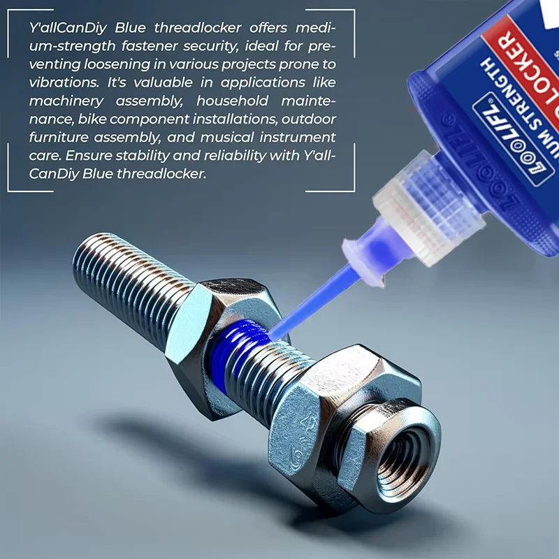LOOLIFL, 243 Medium-Strength 10Ml-50Ml Threadlocker, Industrial Glue ...