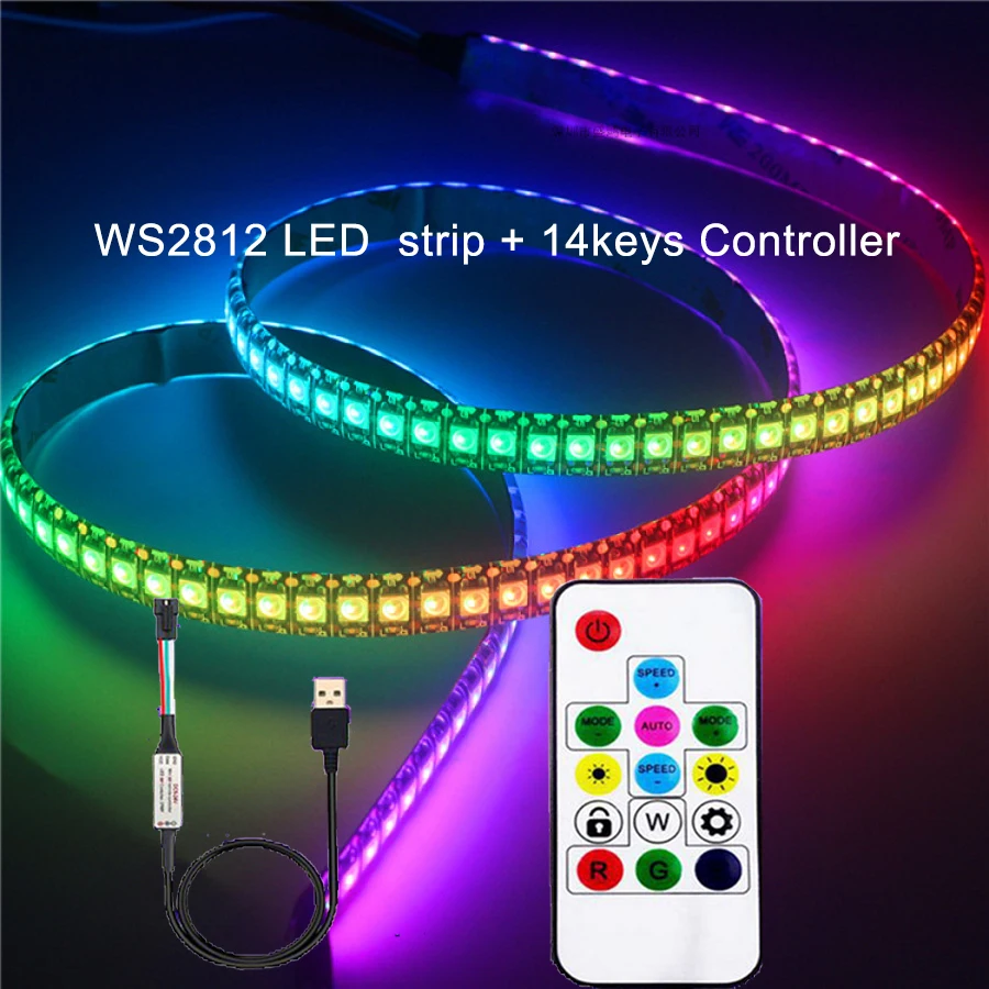 WS2812B-Led-Strip-WS2812-RGB-Individually-Addressable-Smart-Led-Lights ...