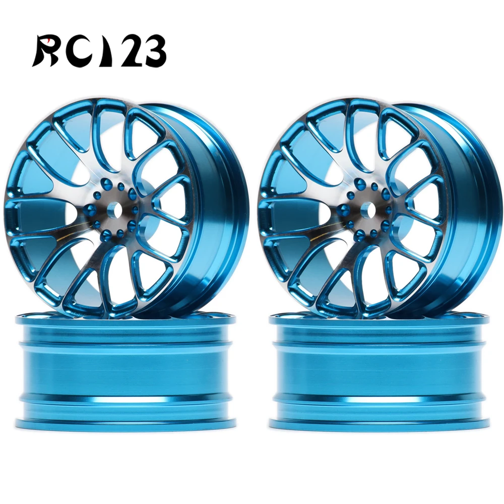 4pcs Aluminum Alloy 7y Spoke Wheel Hub Rims For Rc 1/10 On-road Drift ...
