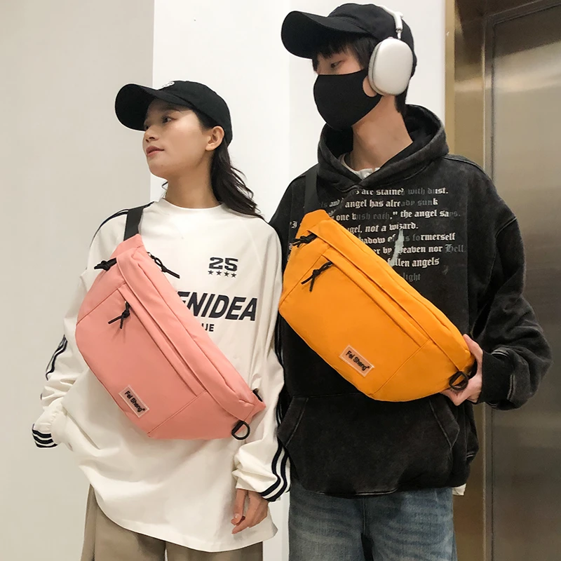 Fashion Trend Waist Bag Ladies Nylon Hip hop Waist packs Large capacity ...