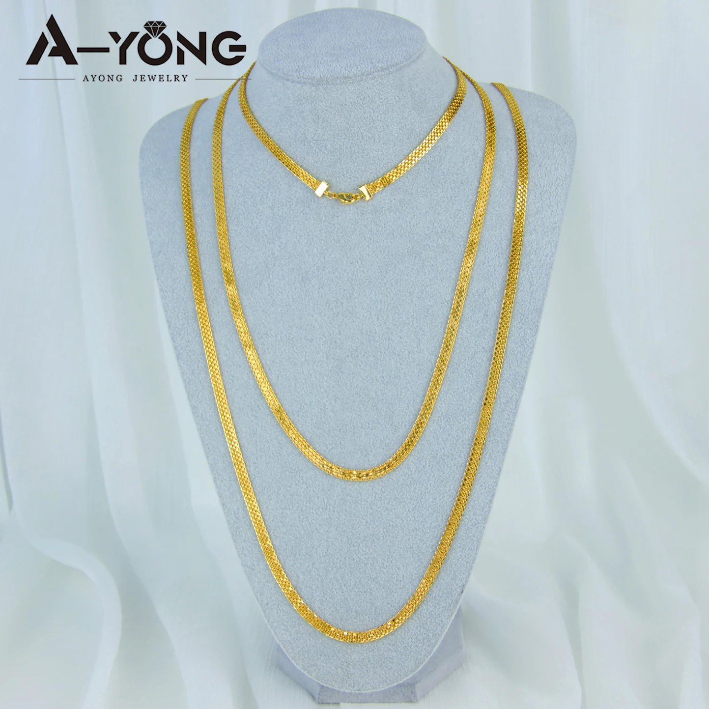 Saudi-Women-Wedding-Long-Necklace-21k-Gold-Plated-45-100cm-Ethiopian ...