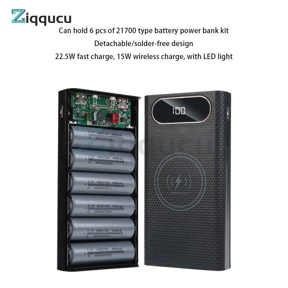 Removable-6-section-21700-power-bank-18650-Case-QC3-0-5V-9V-12V-Lithium ...