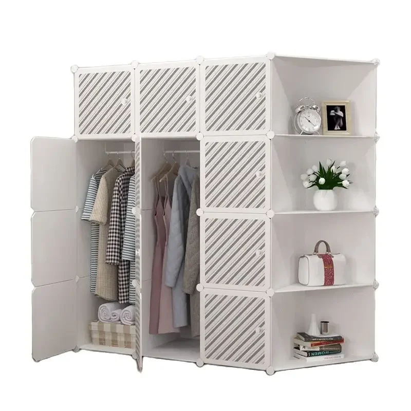 L-Plastic-cabinet-simple-wardrobe-furniture-portable-vertical-space ...