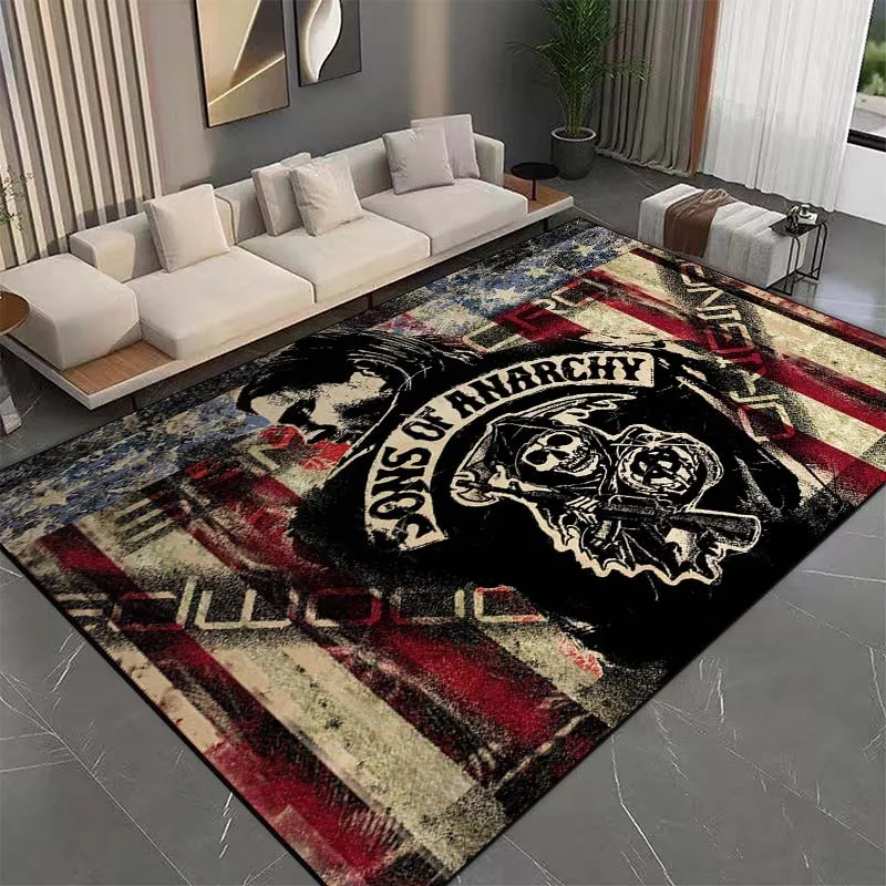 15-Size-Motorcycle-Sons-of-Anarchy-Pattern-Rug-Bedroom-Living-Room ...