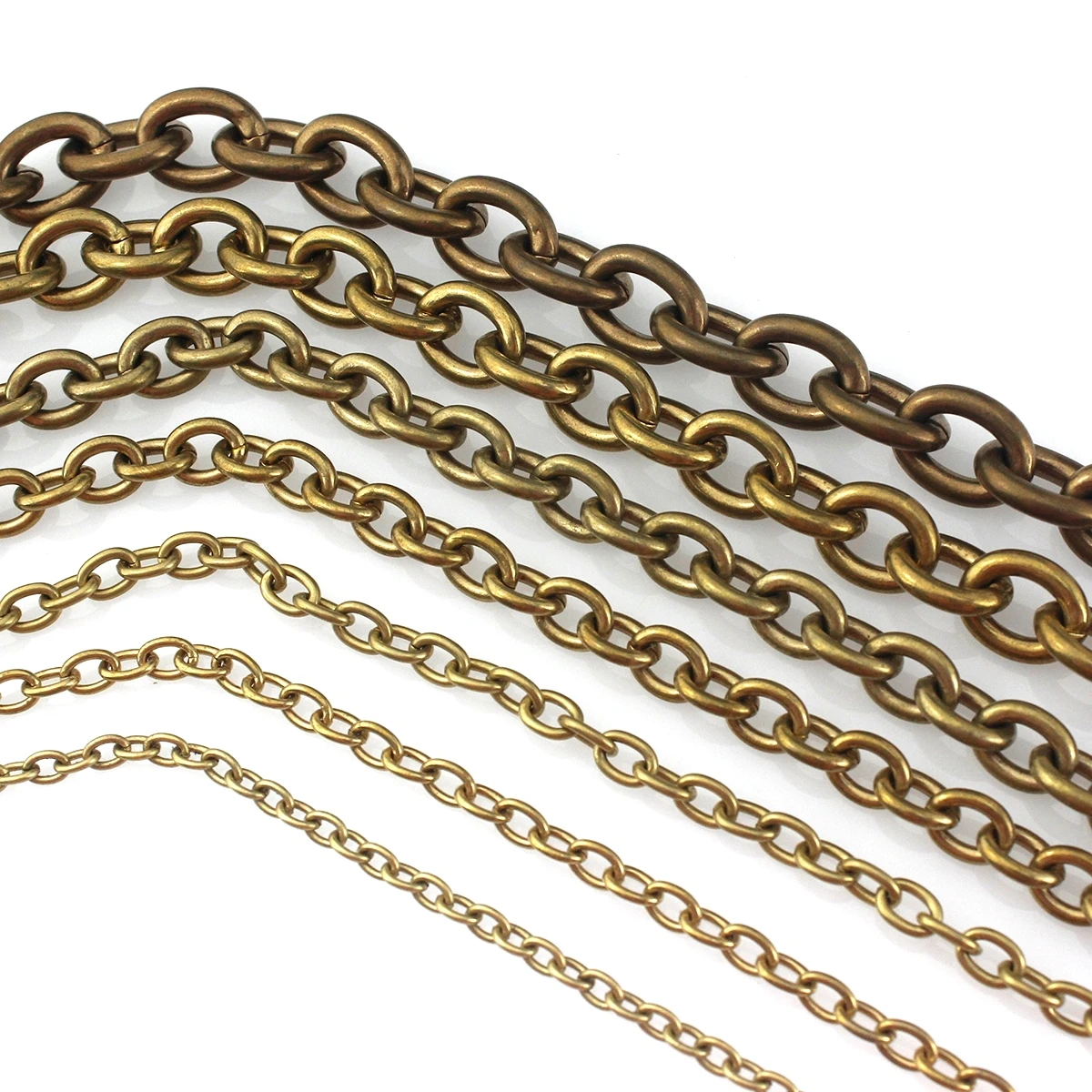 1 Meter Solid Brass O Ring Bags Chain Link Necklace Wheat Chain None ...