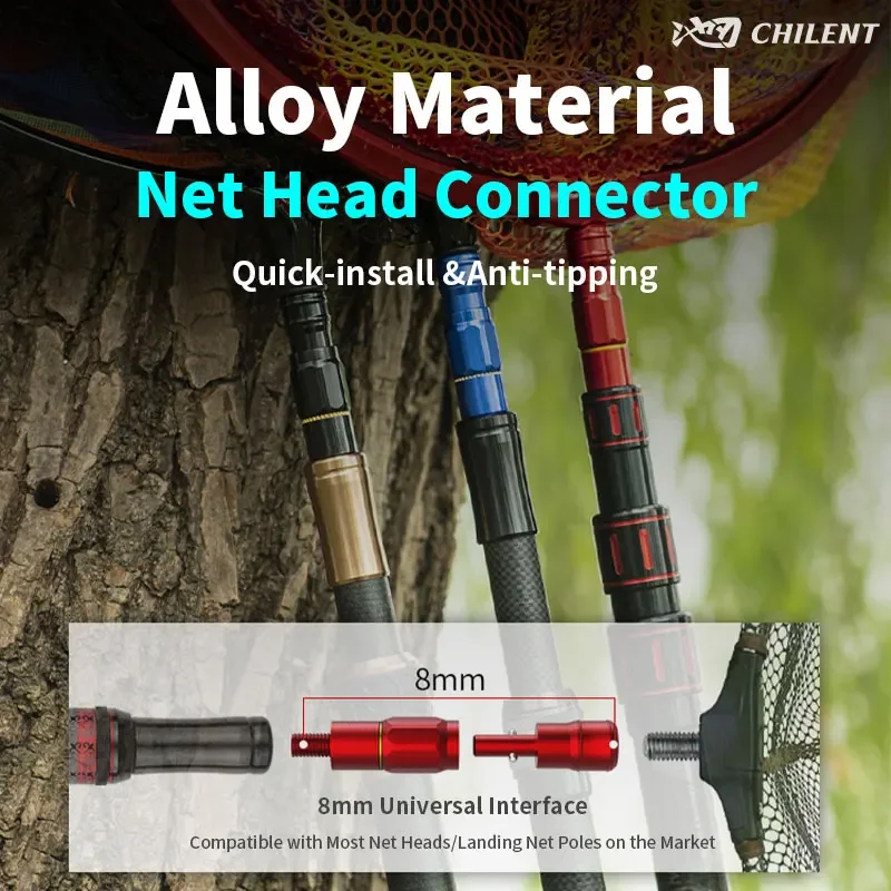 CHILENT Landing Net Head Adapter Anti-rotation Quick-install Net Head ...