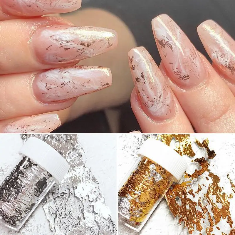 1PC-Nail-Enhancement-Gold-and-Silver-Foil-Gold-and-Silver-Foil-Fragment ...