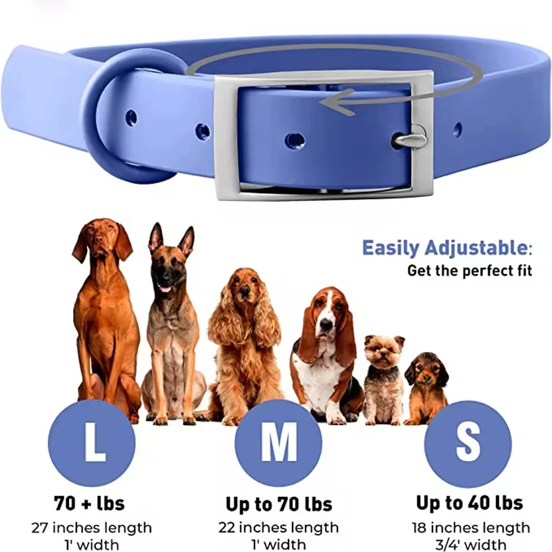 Easy Cleaning Super Waterproof Pet Collar PVC Collars Set for Dogs Cats ...