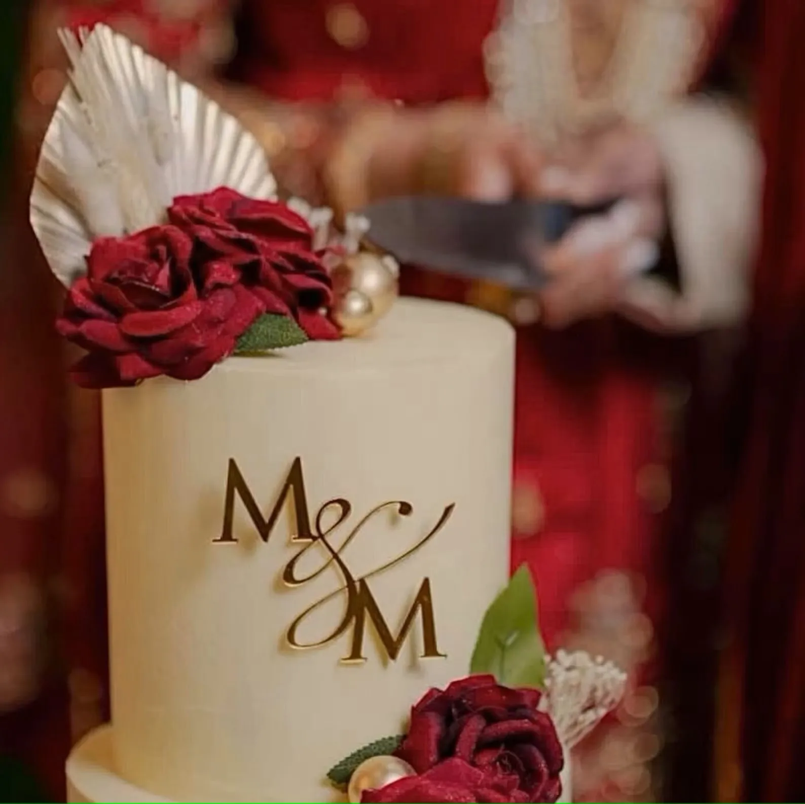 Elegant Double Initial Cake Charms | Custom Wedding Cake Charm ...