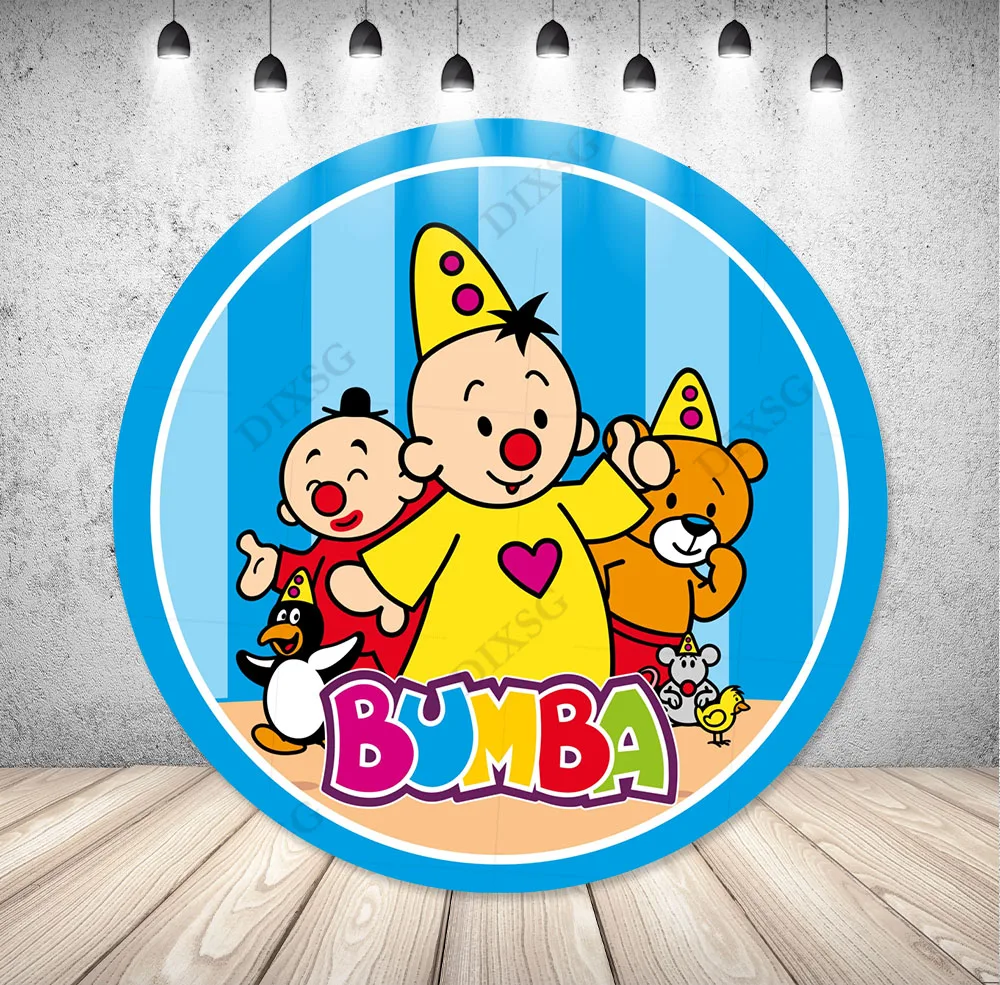 DIXSG Bumba Round Banner Background Kids 1st Birthday Baby Shower Bear ...