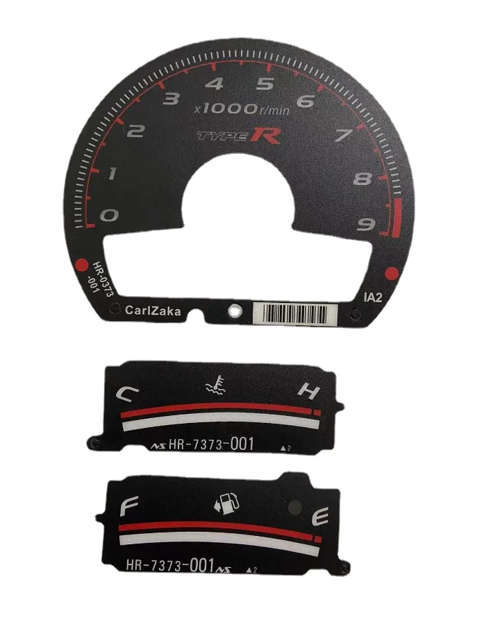 Type R Style Cluster Overlay For Honda Civic 4 Door / 2 Door Fd2 Fd1 ...