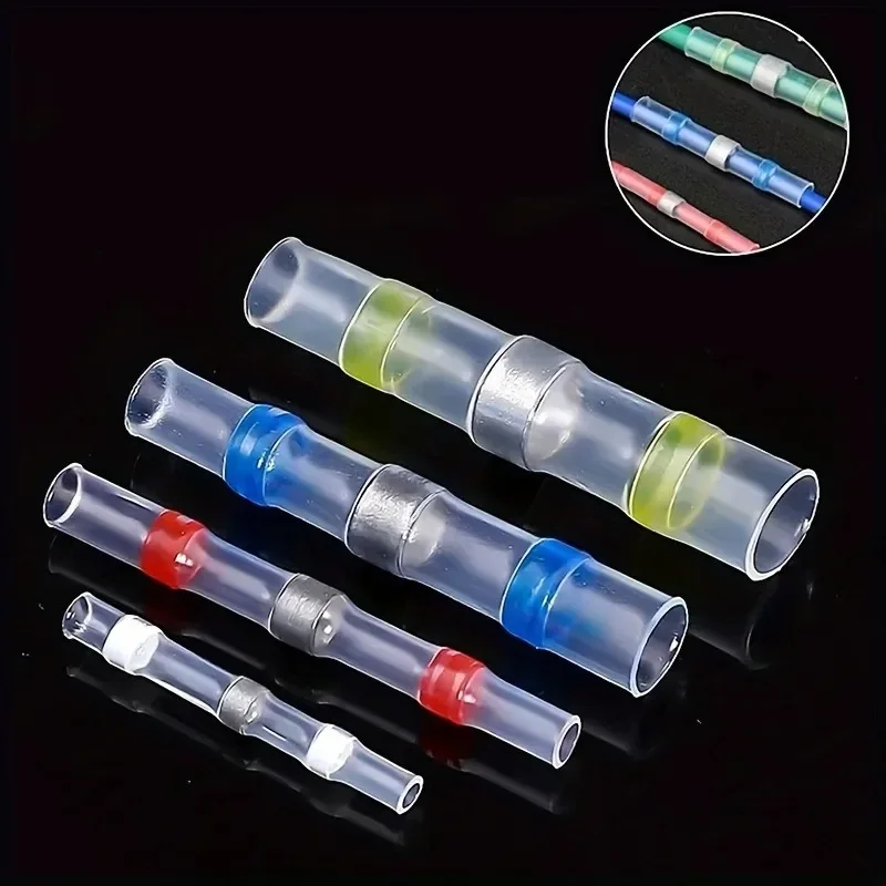 50Pcs Solder Sealed Wire Connectors Heat Shrink Solder Butt Connectors ...