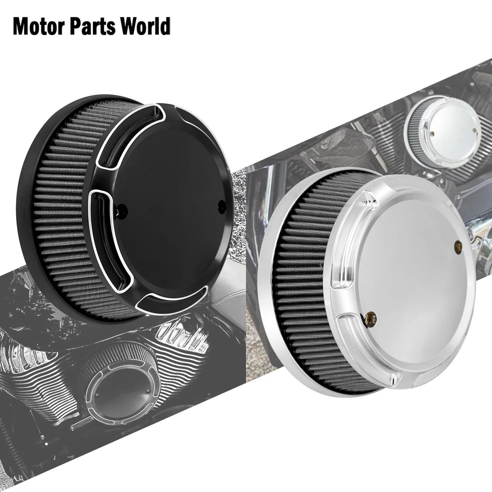 Motorcycle-Air-Intake-Filter-Air-Filter-Cleaner-High-Flow-CNC-For ...