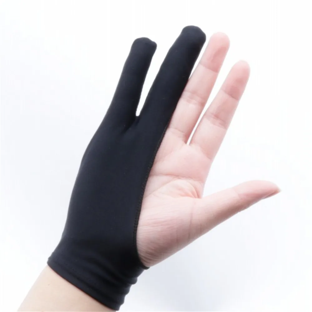 1pc-Black-2-Fingers-Anti-fouling-Gloves-Hand-Drawing-for-Sketch-Oil ...