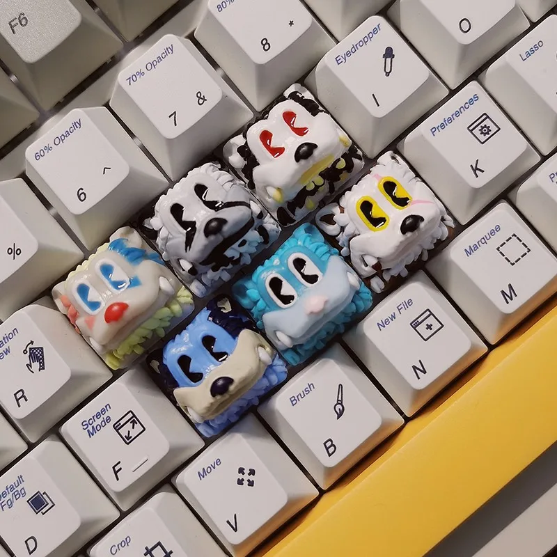 Cute Space Dog Keycap Original Cool Cartoon DIY Handmade ESC Mechanical ...